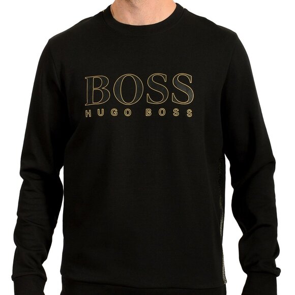 Hugo Boss | Shirts | Hugo Boss Mens Salbo Iconic Black Logo Print ...